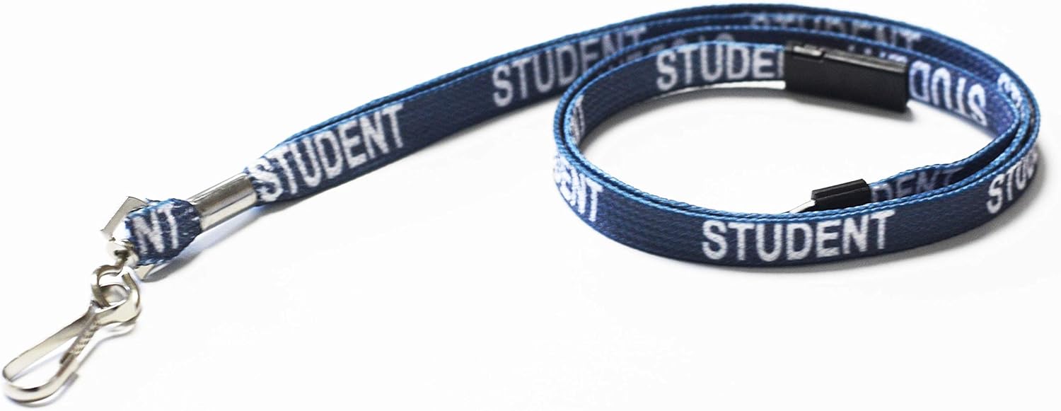 25 Grey Student Lanyards with metal swivel hook, safety breakaway ...