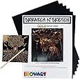Amazon.com: Inovart Skratch n' Sketch Gold Foil Scratch Paper, 50 Sheets