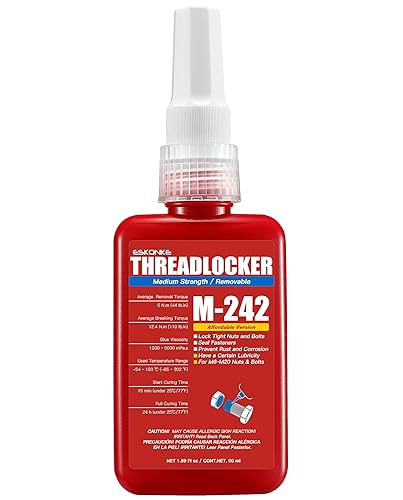 ESKONKE Blue Thread Locker 242 Nuts & Bolts Locker Medium Strength ...