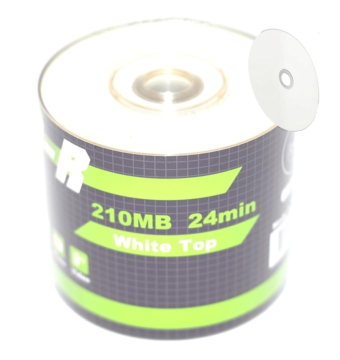 Pack of 50 x AAA-Grade CMC MINI CD-R 8CM WHITE GLOSSY TOP (210MB ...