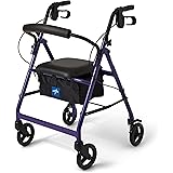 Amazon.com: Medline Posh Premium Lightweight Aluminum Rollator Walker ...