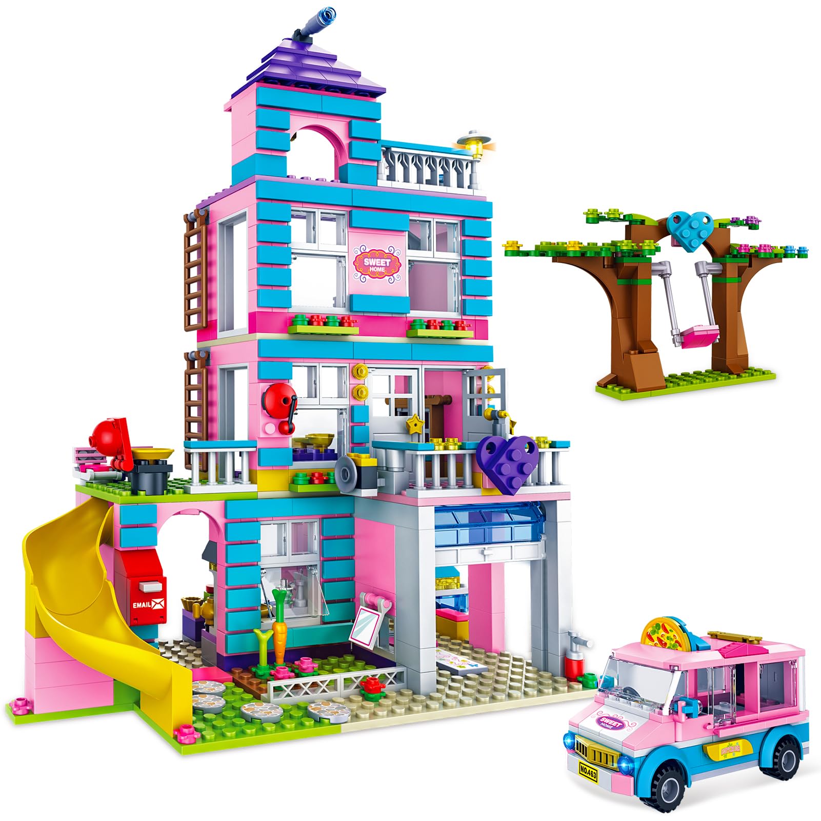 VIOSEBN Friends Friendship House Building Kit, Family Friends House ...