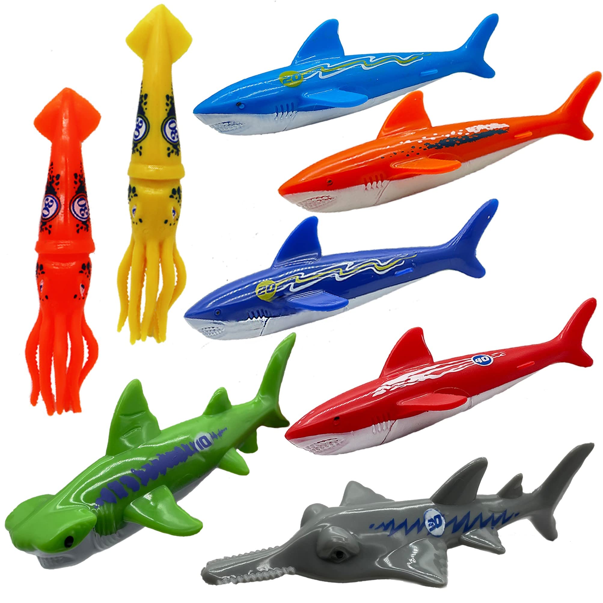 Haktoys Pool Dive Toy Set: Underwater Torpedo Toys for Kids, Practice ...