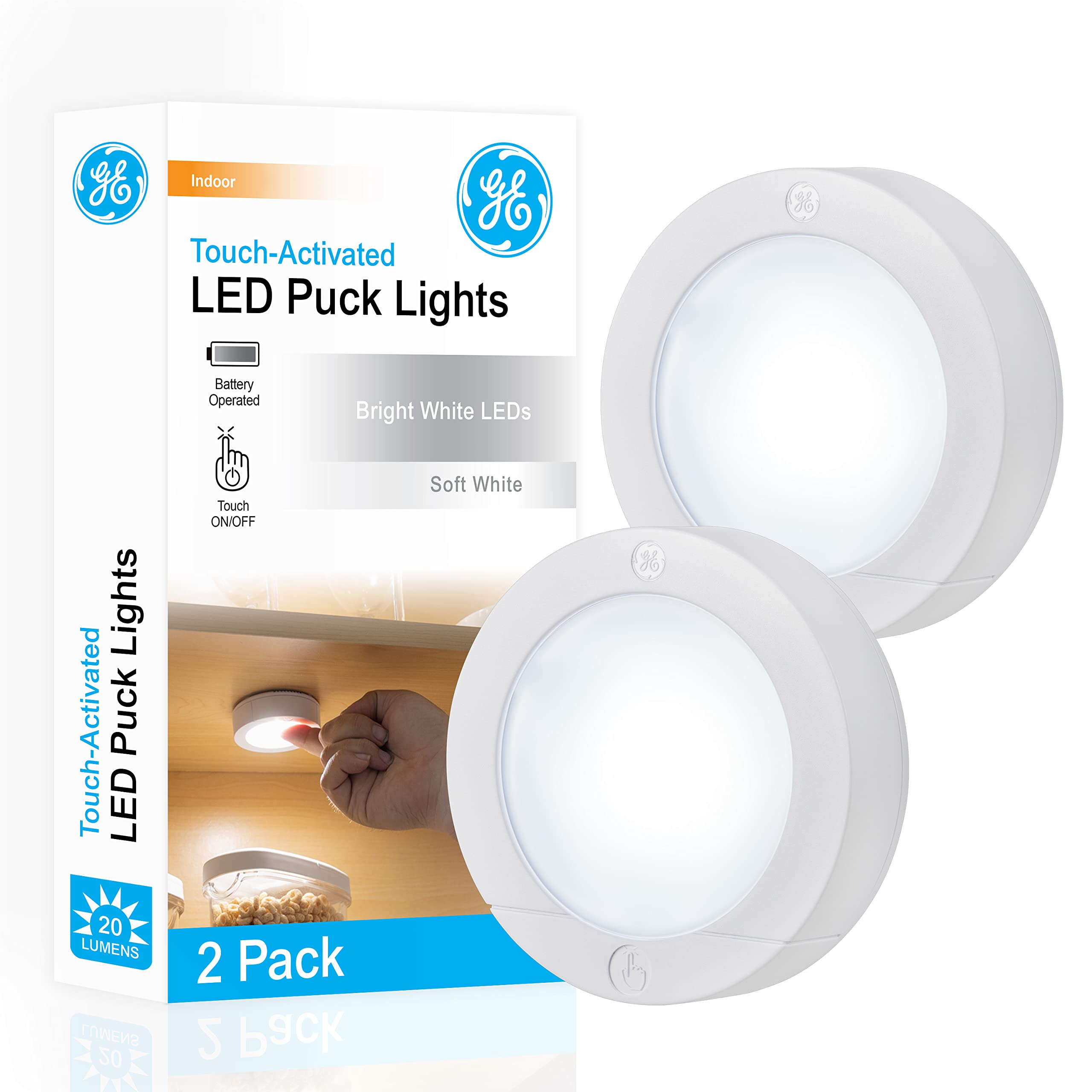 Mua GE Wireless LED Puck Lights, Battery Operated, 20 Lumens, Touch ...