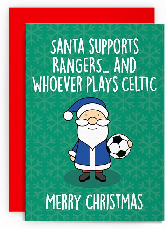 Christmas Card Xmas Funny Rangers Football Husband Boyfriend Son Dad ...