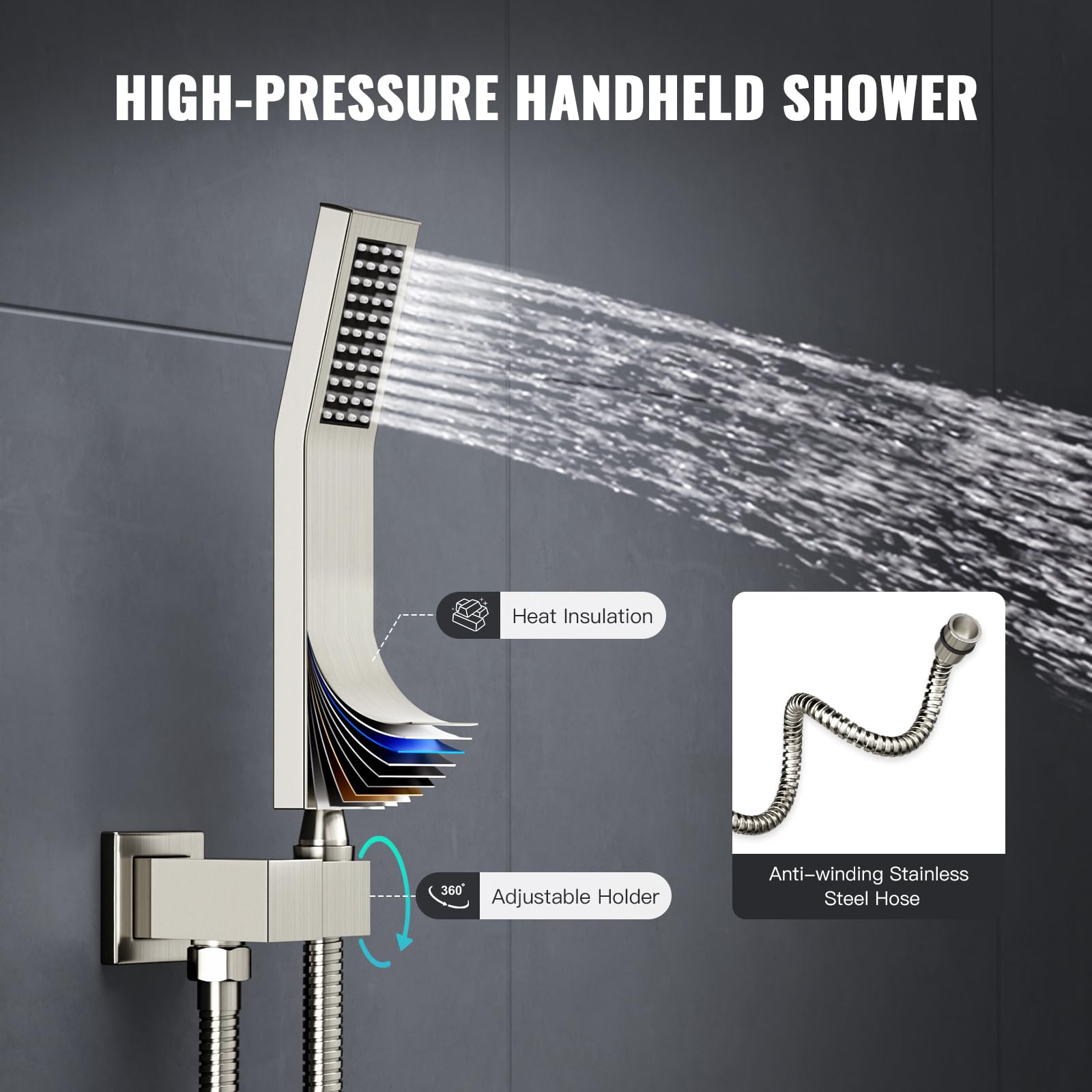 Mua Shower System with Push Button Diverter, Wall Mounted Luxury 12 ...