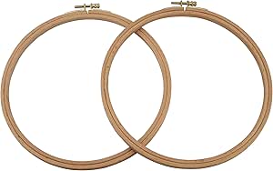 Amazon.com: 2 Pack Embroidery Hoop 8 Inch, Natural Beech Wood ...
