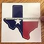 Amazon.com: Texas Map flag sticker label decal white gloss premium ...