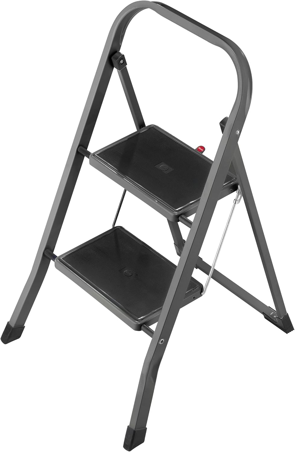 Hailo K40 BasicLine Stahl-Trittleiter, 2 Stufen, Sicherheitsbügel, Klappsicherung, einfach zu ...