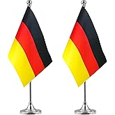 Amazon.com: ZXvZYT 2 Pack Germany flag German Table Flag Small Mini ...
