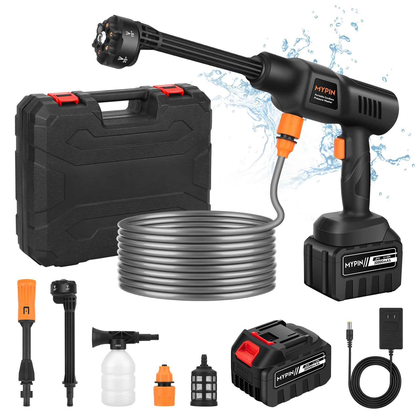 Mua Portable Cordless Pressure Washer, 600 PSI 21V 30,000mAH ...