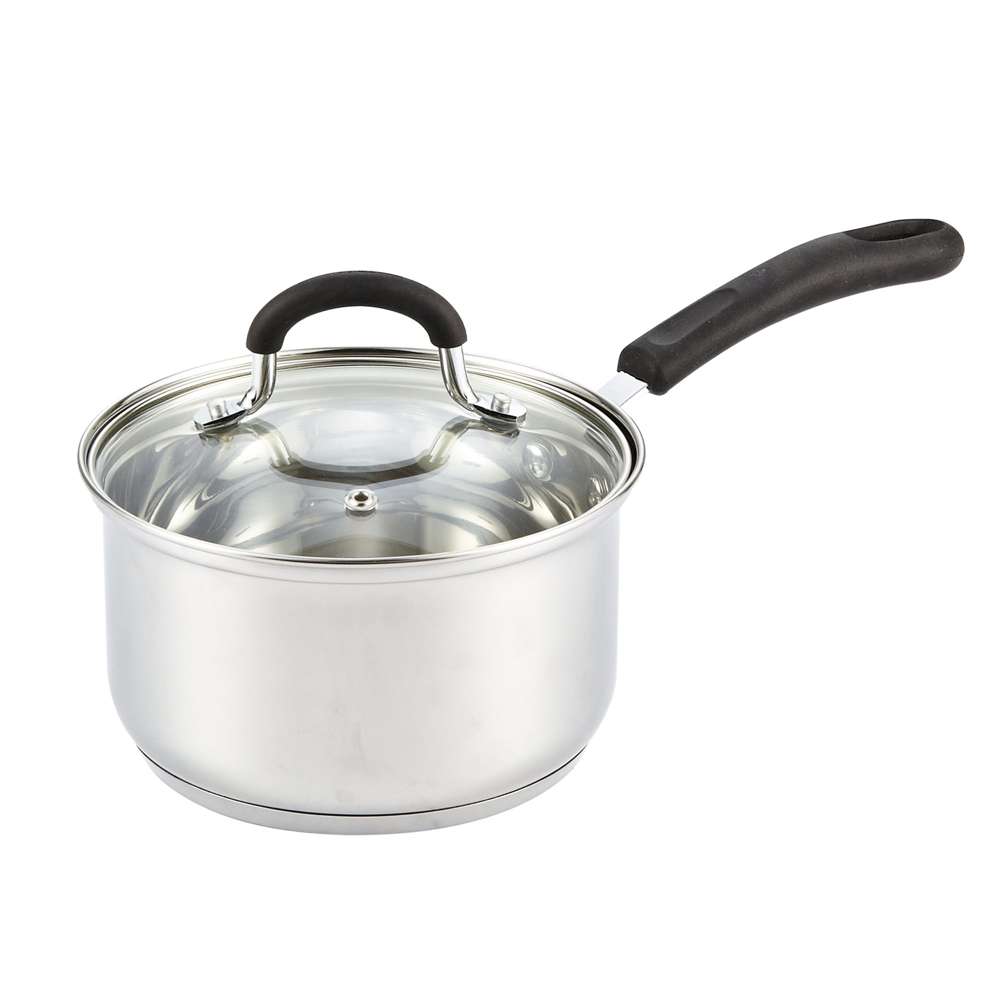 Cook N Home Stainless Steel Cookware 2 Quart Sauce Pan With Lid 2 Qt EBay