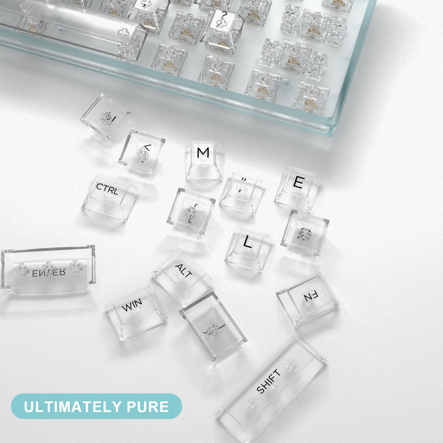 Mua dagaladoo White Clear keycaps,Transparent keyboard keycaps full set ...