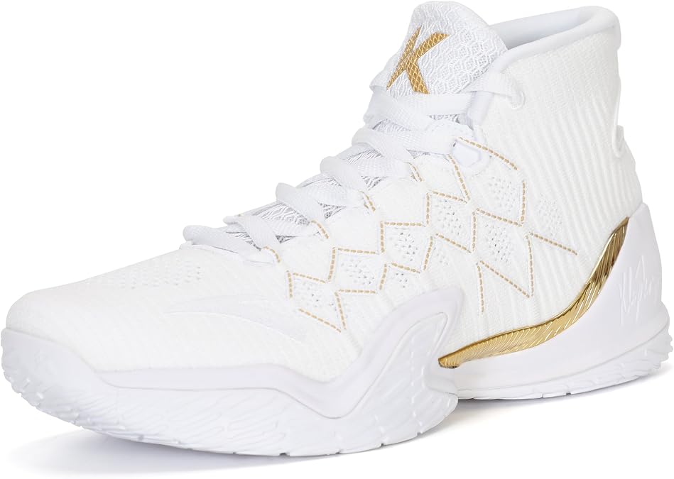 ANTA 2018 KT3 Mens Basketball Shoes (12, White/Gold): Amazon.com.au ...