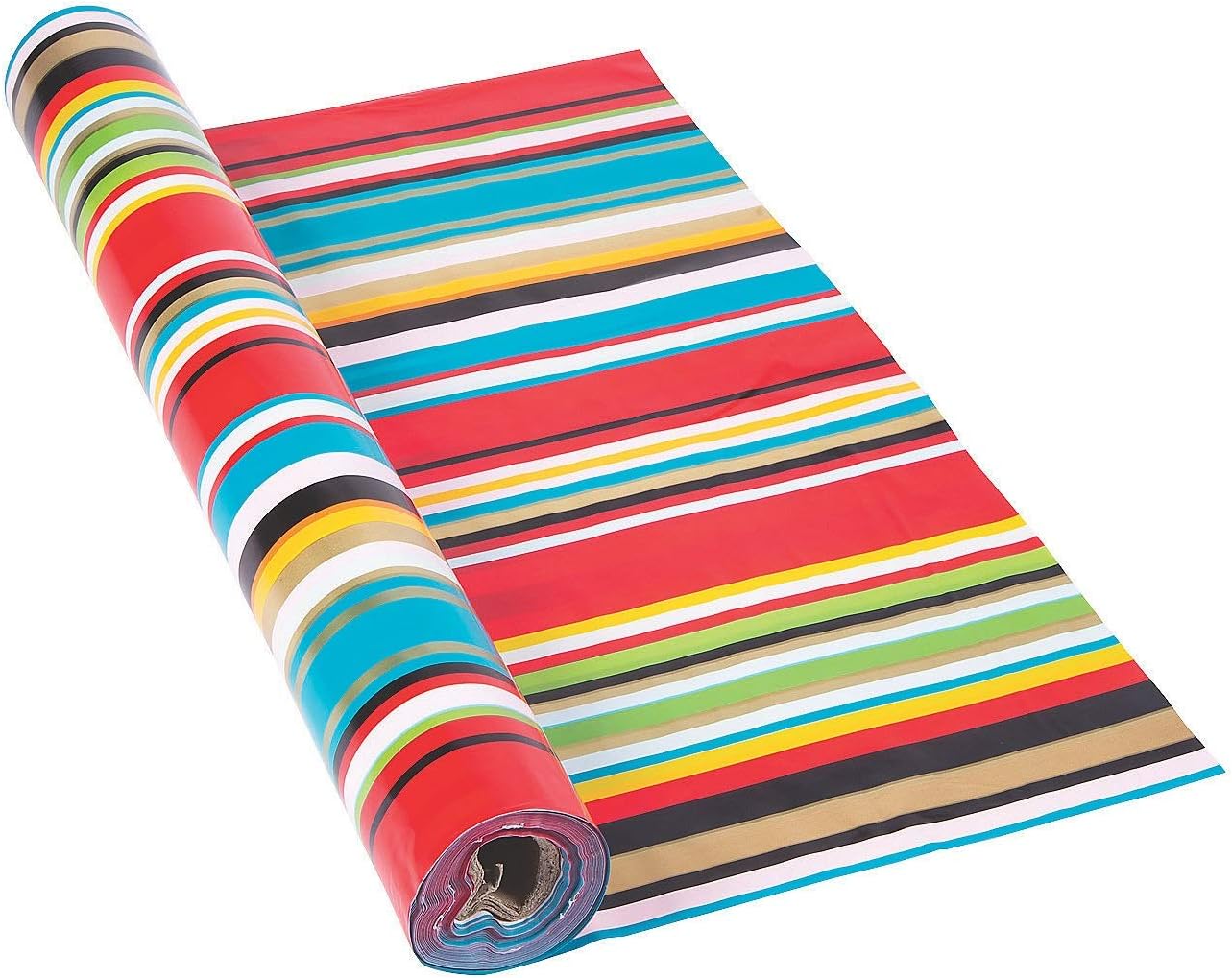 Amazon.com: Fun Express Bright Color Fiesta Serape Tablecloth Roll (40 ...