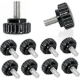 uxcell M6 x 15mm Metric Male Thread Knurled Clamping Knobs Grip Thumb Screw on Type Plastic ...