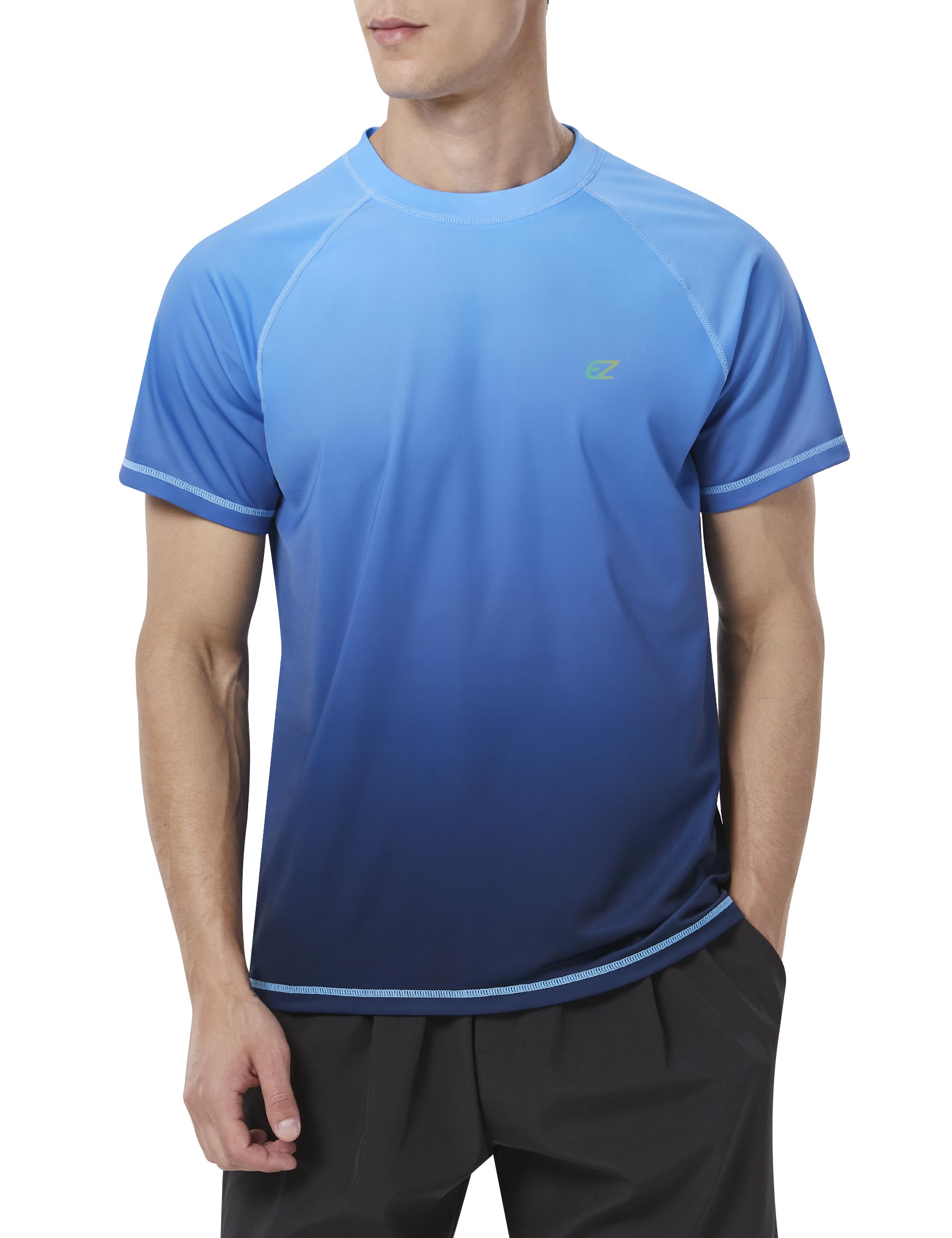 Men's Swim Shirts Rash Guard Short Sleeve UPF 50+ UV Sun Protection SPF ...
