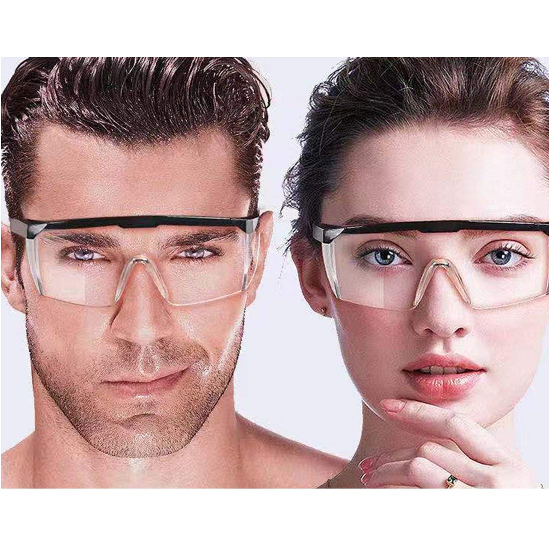 Clear Safety Goggles Anti-fog Transparent Lens Safety Glasses UV ...