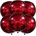 Amazon.com: KatchOn, Huge Metallic Red Balloons - 22 Inch, Pack of 6 ...