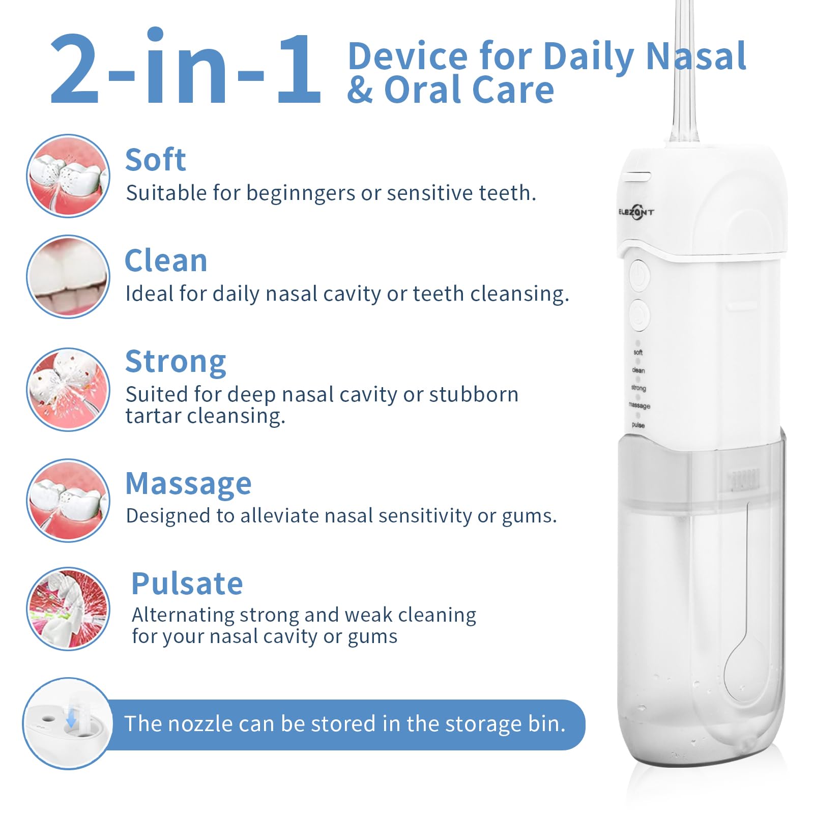 Mua Automatic Oral & Nasal Irrigation System - Cordless Nasal Rinse for ...