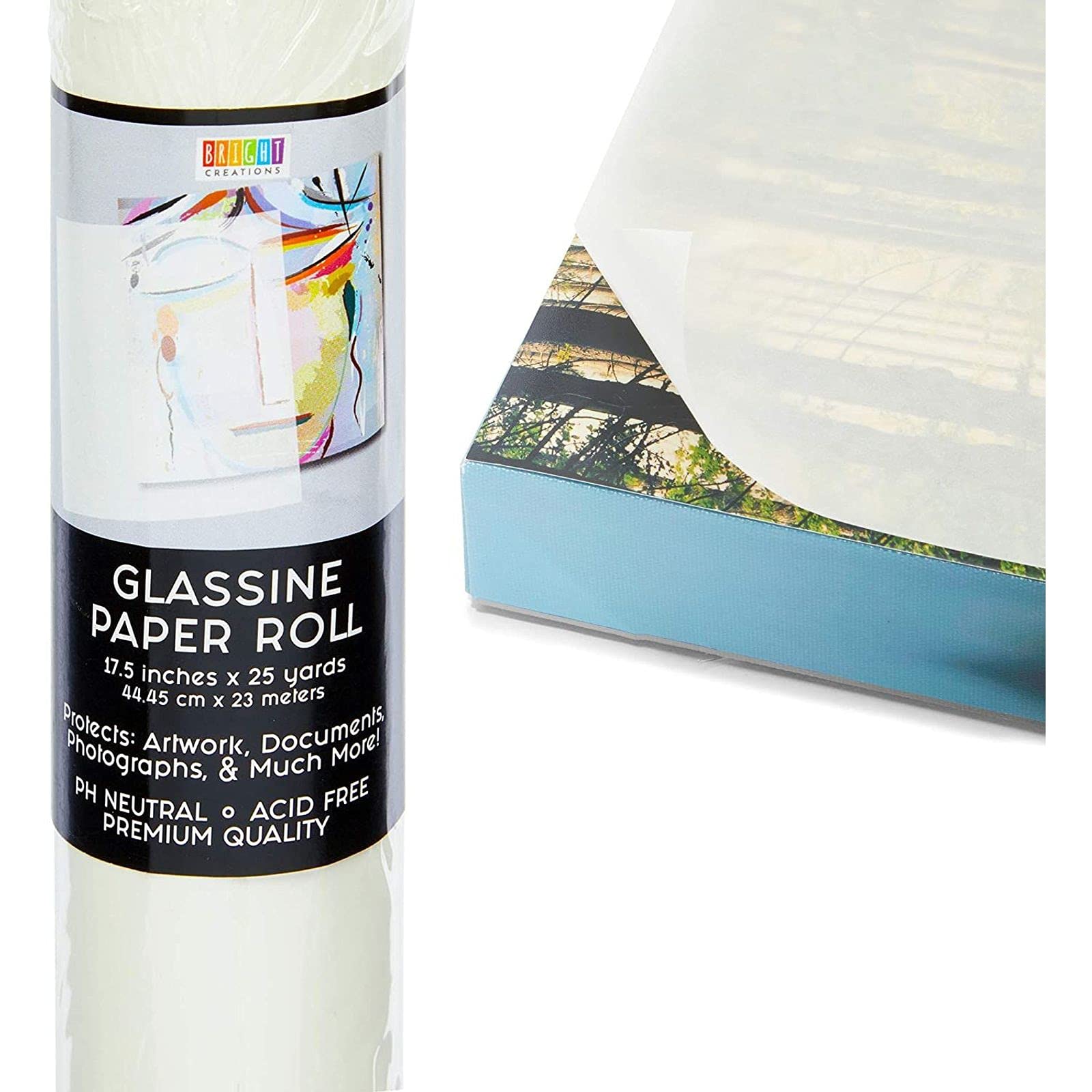 Bright Creations Glassine Paper Roll for Artwork, Transparent Paper ...