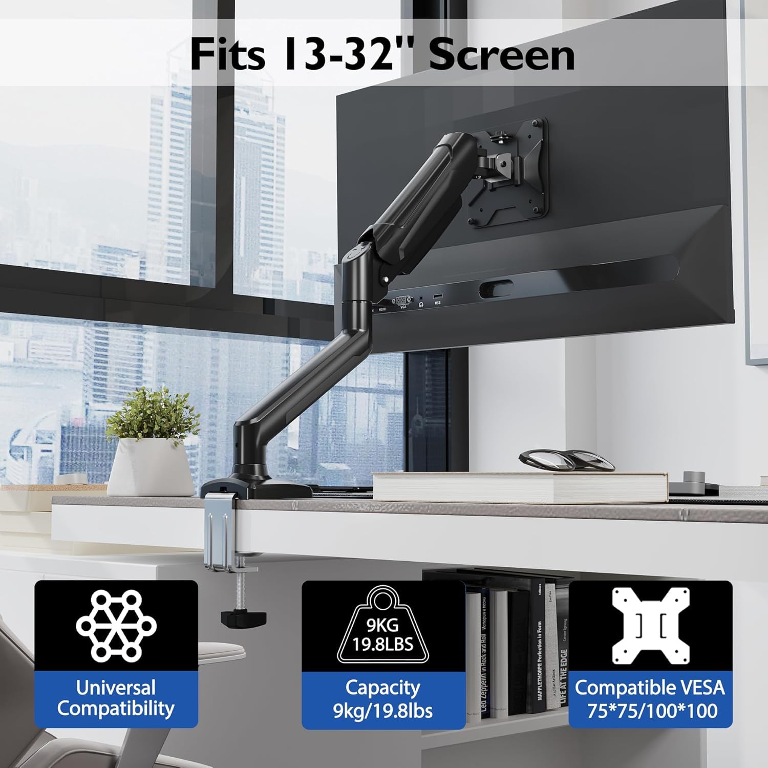 Mua BONTEC Monitor Arm Desk Mount, Gas Spring Monitor Stand, Adjustable ...