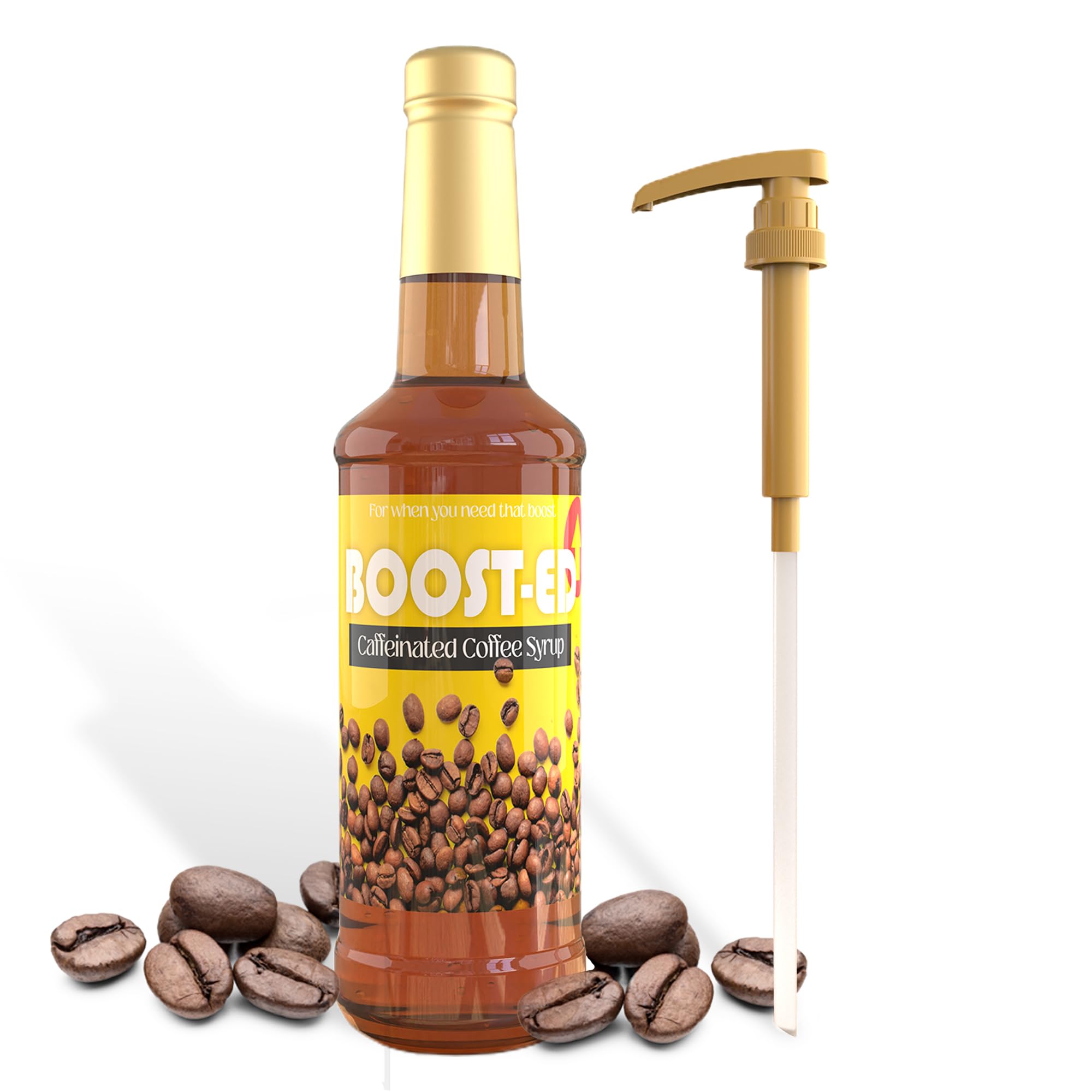 Boosted vanilla syrup for coffee, vanilla syrup with caffeine, sugar ...