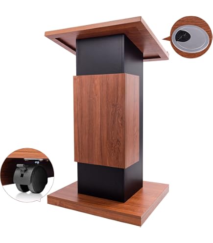 Portable Pulpit Stand Lectern Podium Stand Wood Church Pulpits, Floor ...