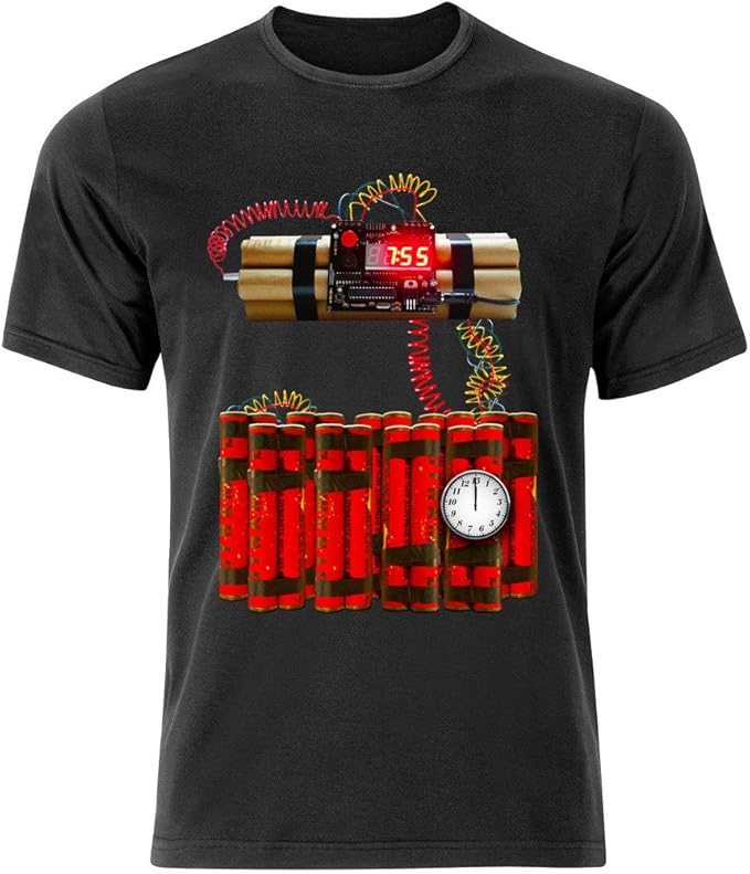 Explosive Vest/Novelty Army Mens Bomb T Shirt: Amazon.co.uk: Clothing