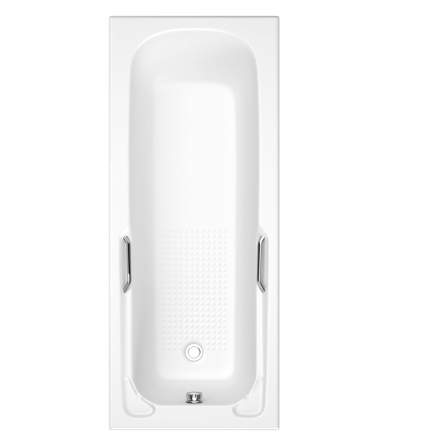 1500 mm Curved Single Ended Bath Modern Straight White Bathtub with ...