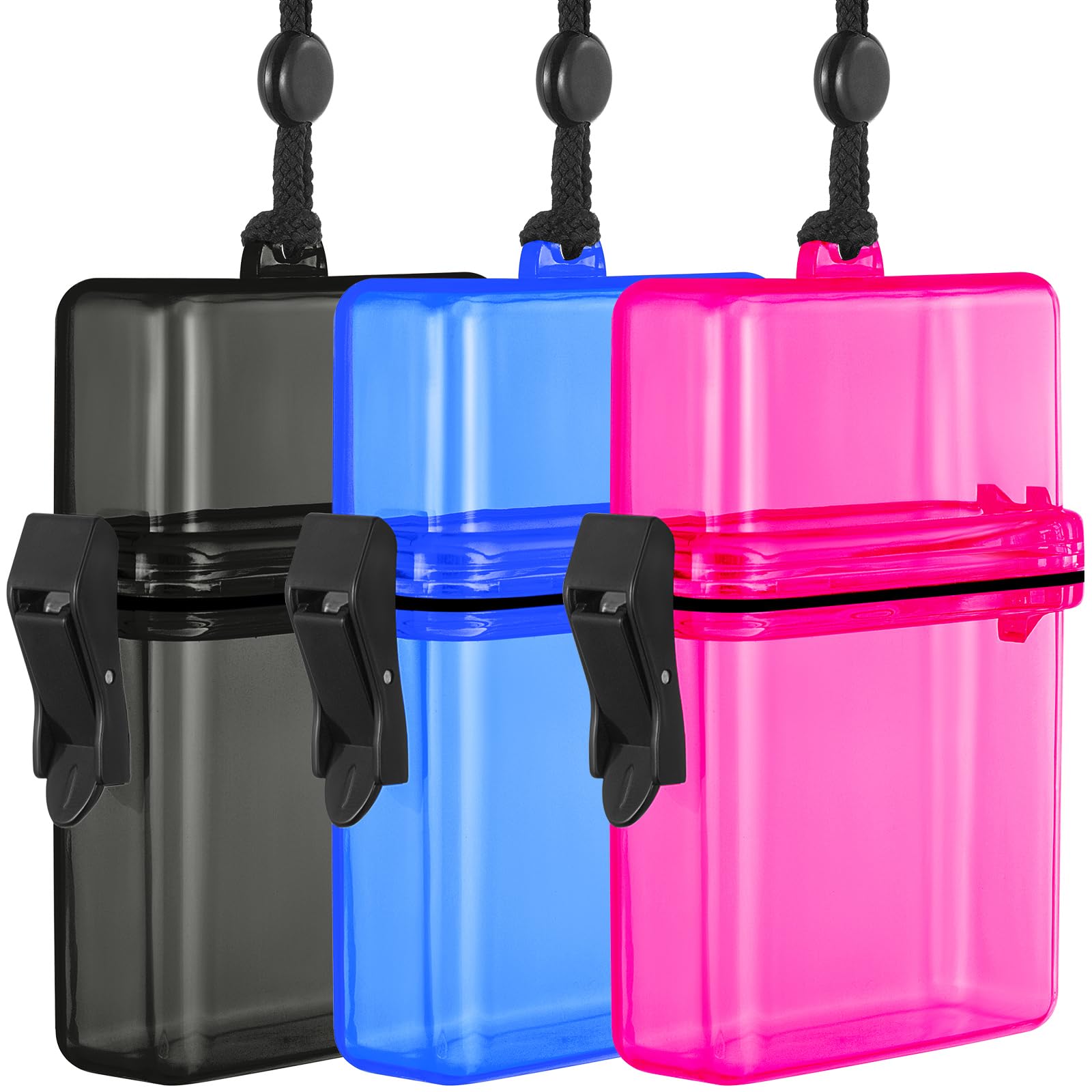Outus 3 Pieces Waterproof Case ID Card Holder with Floating Sports Case ...