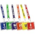 Amazon.com: 6 Pack - Student Hall Pass Lanyards with Unbreakable Card ...