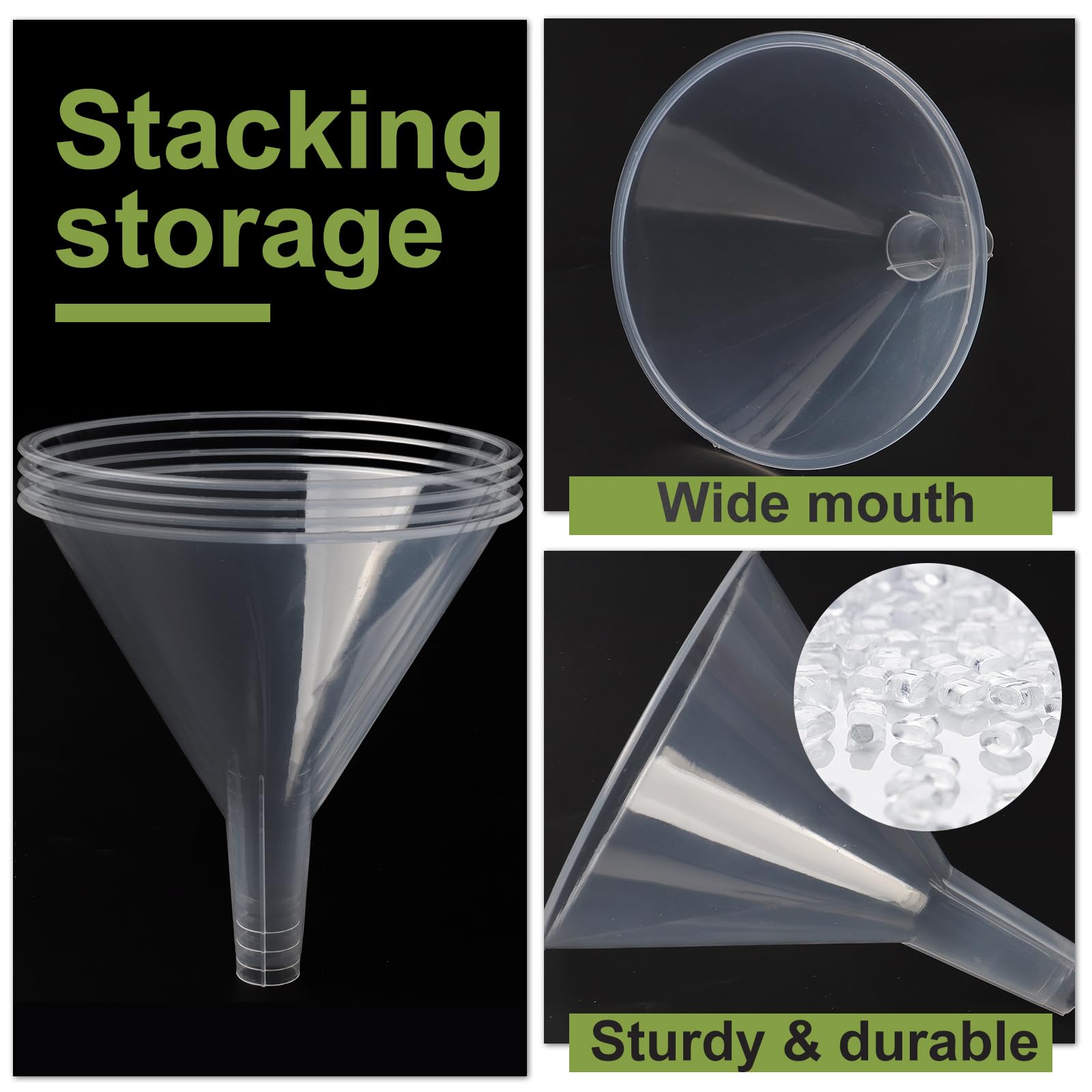 Mua 6 Pack Plastic Funnels, 4.6 Inch Multi-Purpose Clear Plastic ...