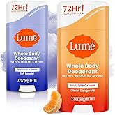 Amazon.com : Lume Whole Body Deodorant - Invisible Cream + Solid Stick ...