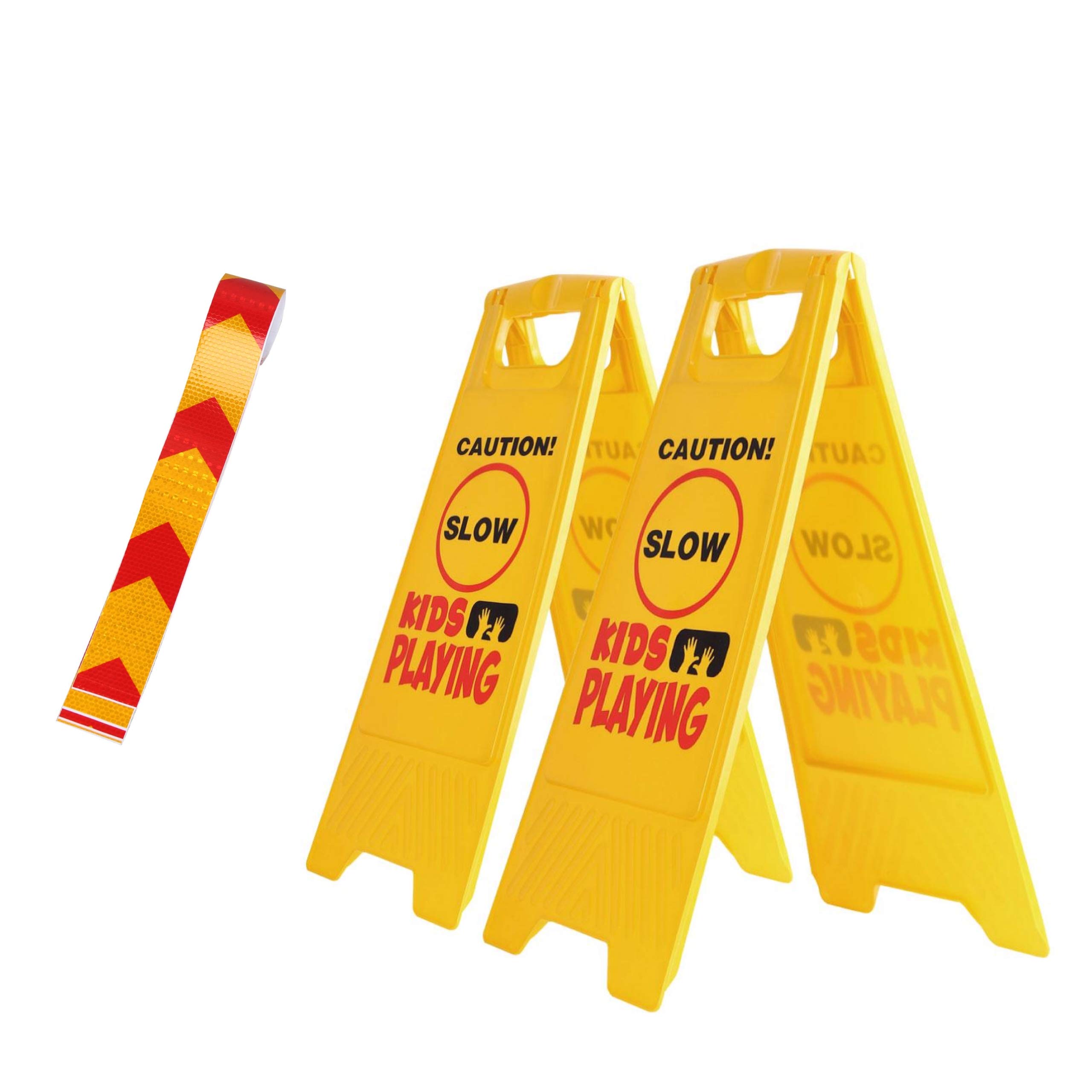 Buy Children at Play Safety Signs for Street – 2 Pack Thick Slow Down ...