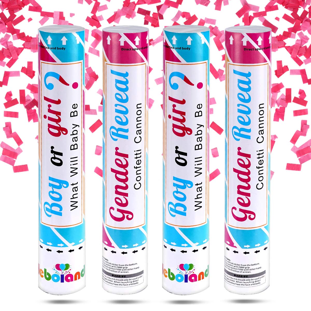 Buy Pink Gender Reveal Confetti Cannon Popper 4 Pack 12 Inch buy-pink-gender-reveal-confetti-cannon-popper-4-pack-12-inch