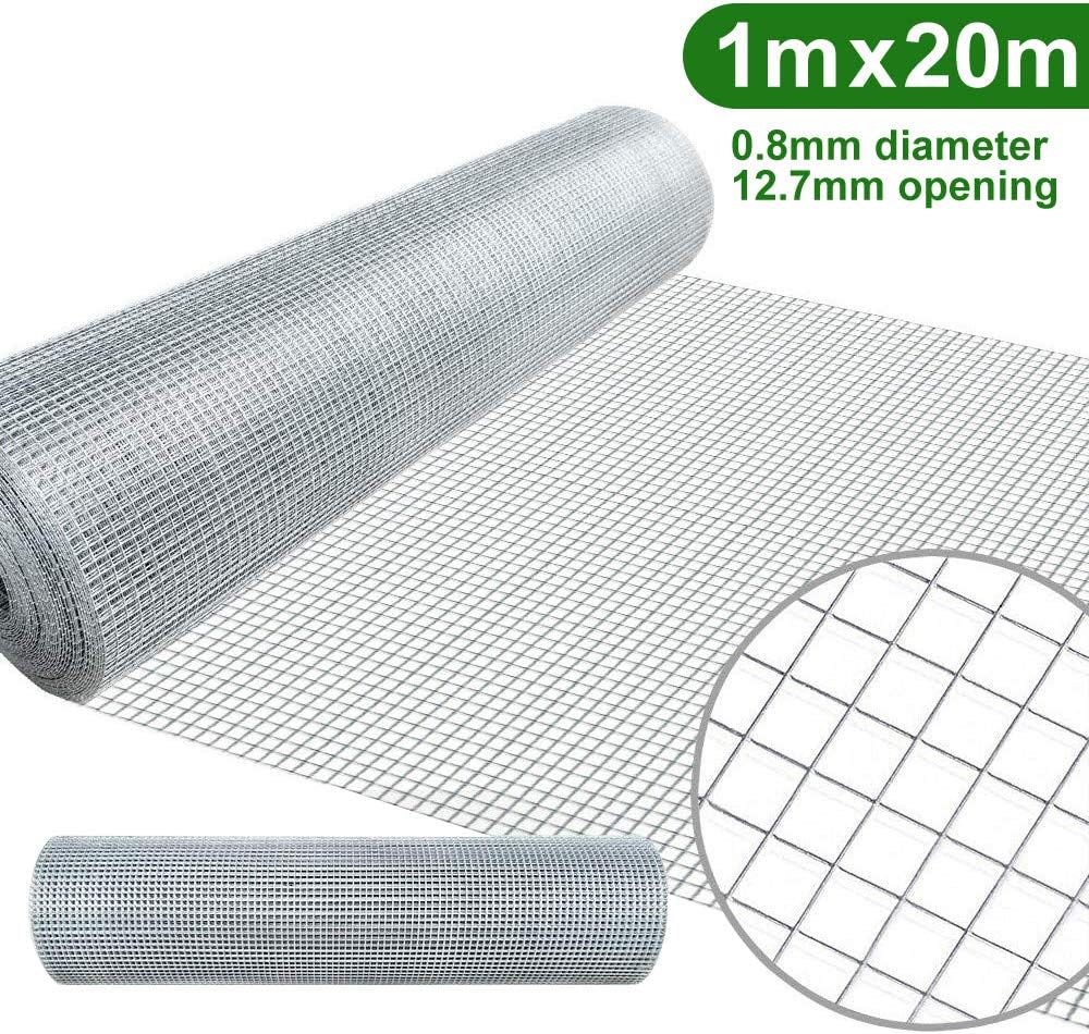 Amagabeli Galvanized Welded Wire Mesh Aviary Fence Hot-dipped 1Mx20M ...