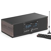 Amazon.com: KEiiD Retro CD Players for Home with Speakers Wooden ...