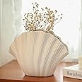 Amazon.com: Coastal Shell-Shaped Ceramic Vase for Living Room, Modern ...