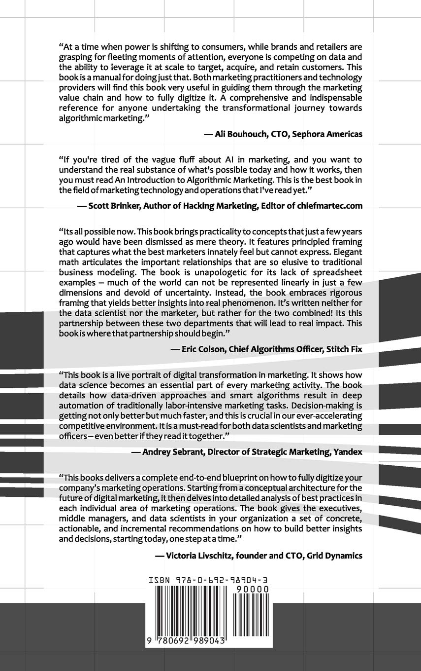 Mua Introduction to Algorithmic Marketing: Artificial Intelligence for ...