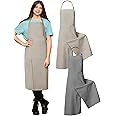Amazon.com: Breathffy 2 Pcs Pottery Split Leg Aprons Ceramics Split Leg Long Pottery Aprons for ...
