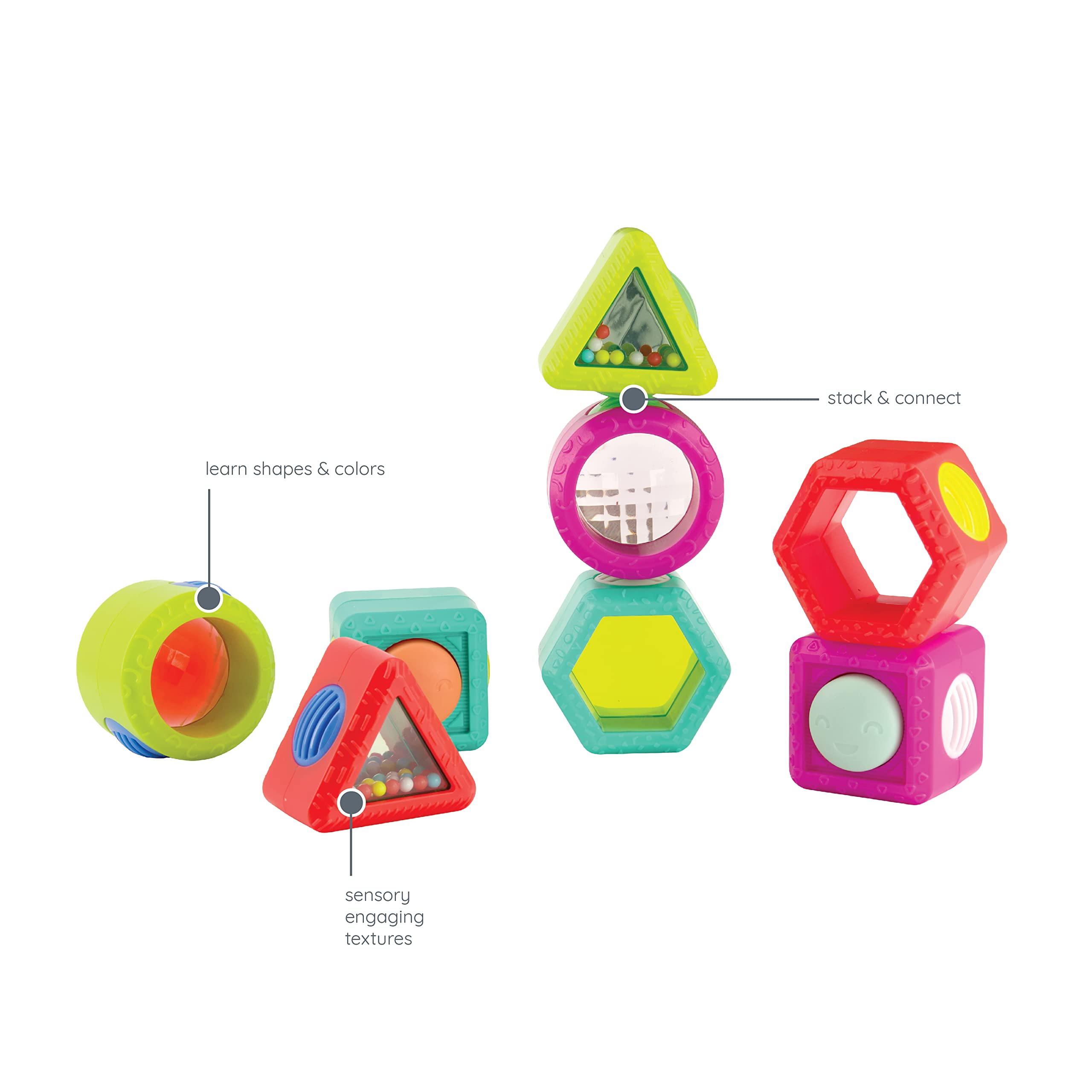 Mua Infantino Peek & See Activity Blocks - Fine Motor Skills, Stacking ...