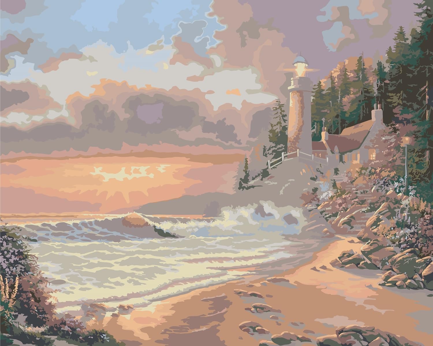 Ledgebay DIY Paint by Numbers Kit for Adults Unframed Canvas: Beginner ...