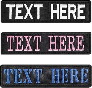 Amazon.com: 2 Pieces of The Custom Personalized Embroidered Name Patches Hook Fastener,Uniform ...