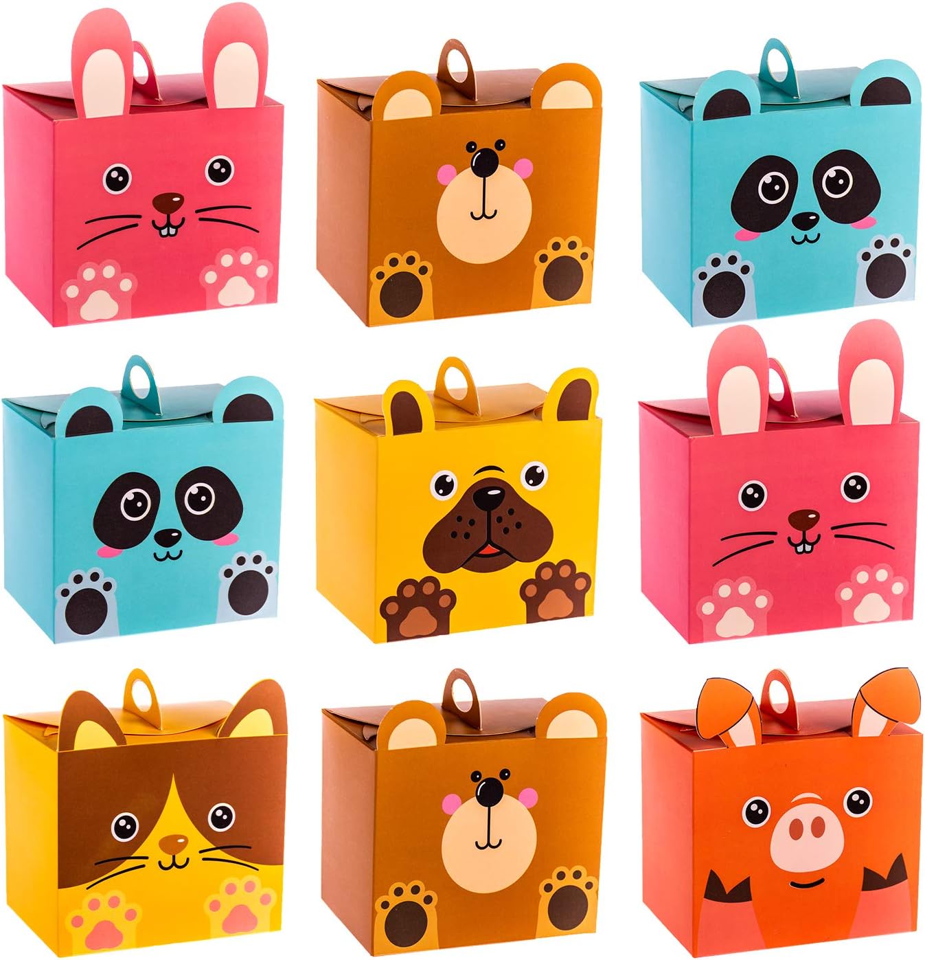 NIMU 24 Pack Animal Party Boxes (4.1" x 3.54" x 2.75") with Cute Panda ...