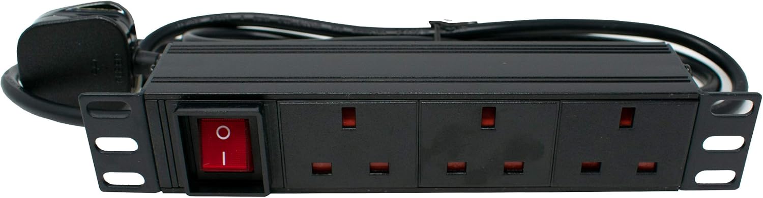 I-CHOOSE LIMITED 1U 3 Way PDU Power Distribution Unit Horizontal 13A 10 ...