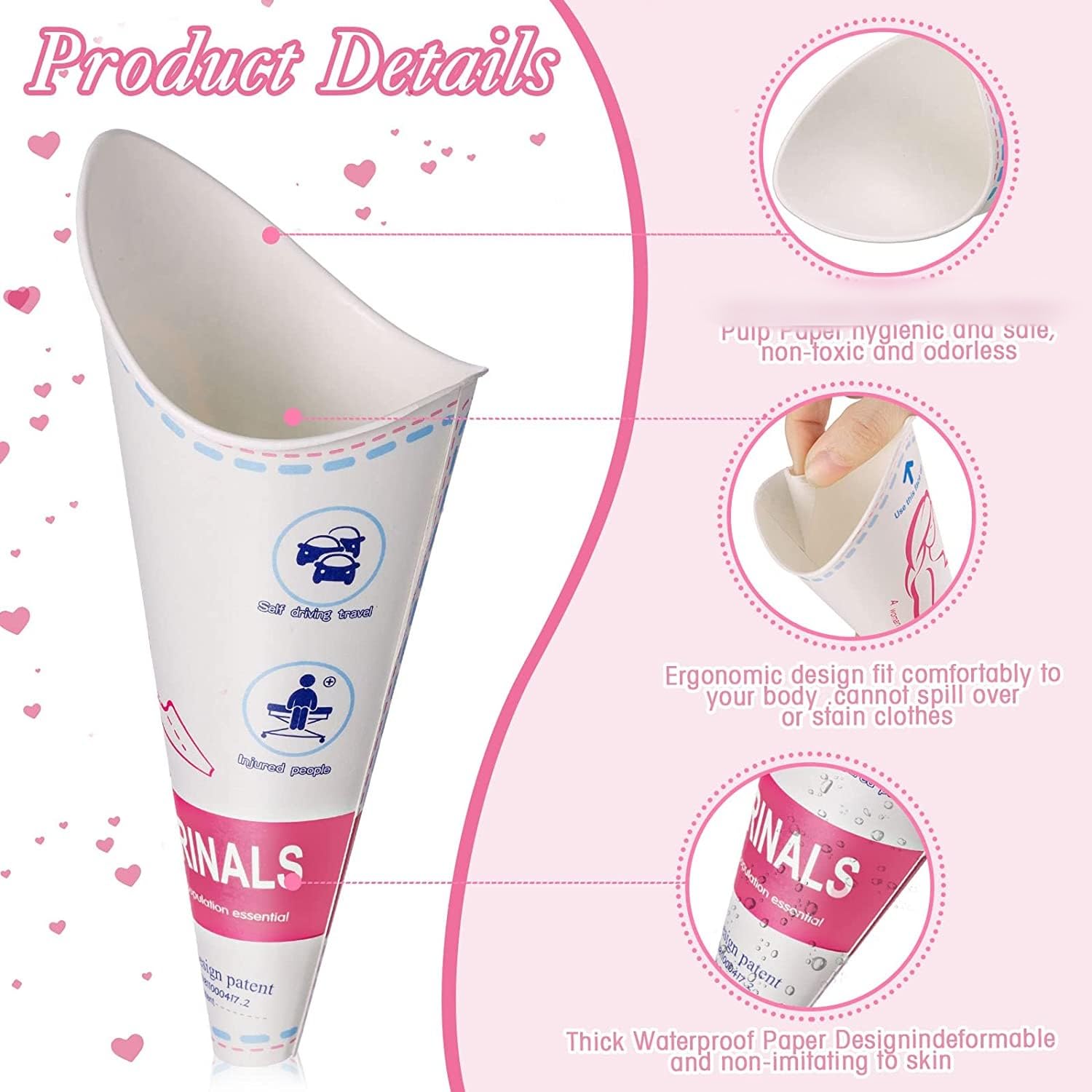 Mua 60 Pcs Disposable Portable Female Urination Device for Female ...