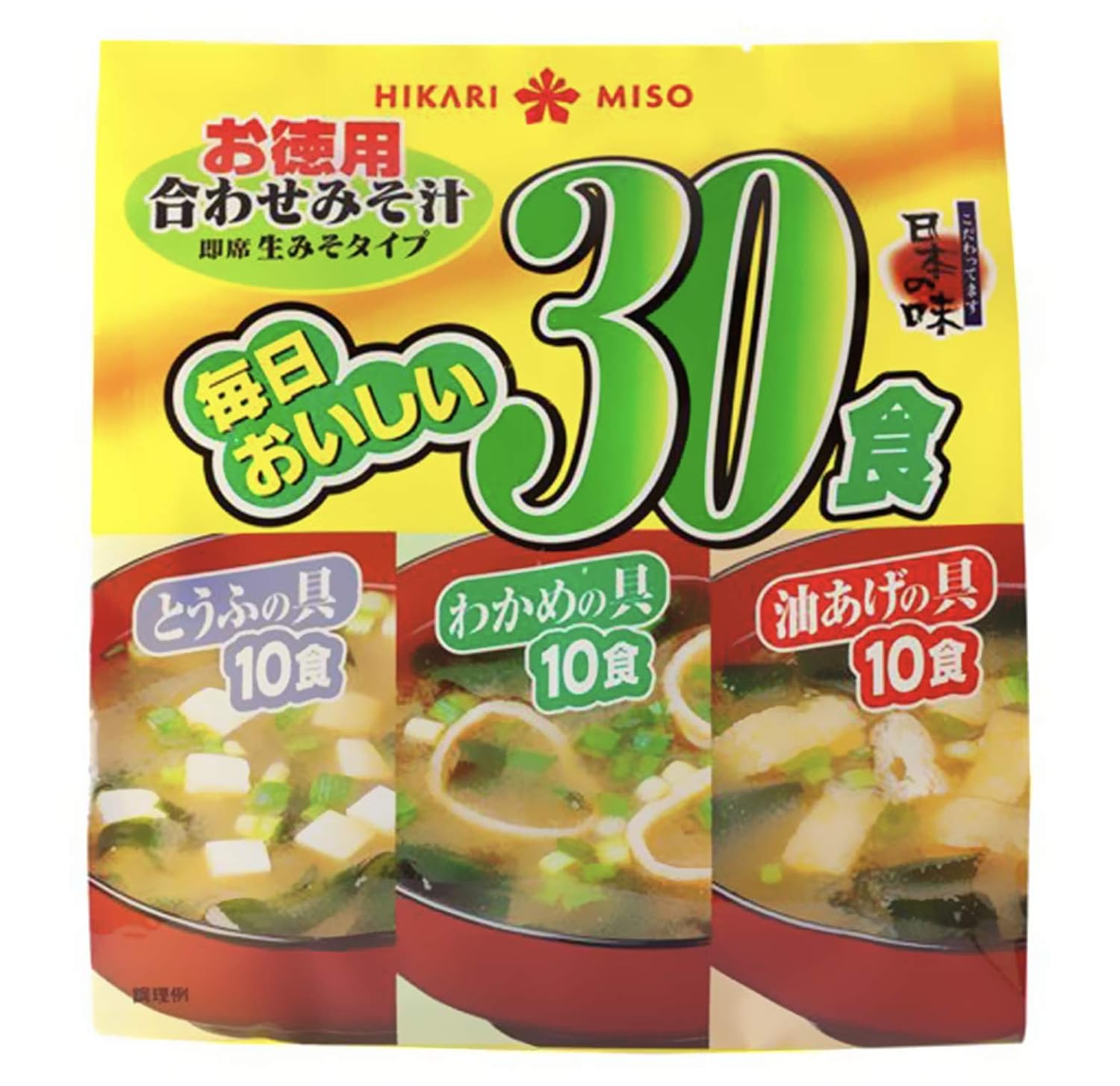 Amazon.com : (Product of Japan) Hikari Miso Instant Miso Soup Fresh Paste, Tokuyou Awase ...