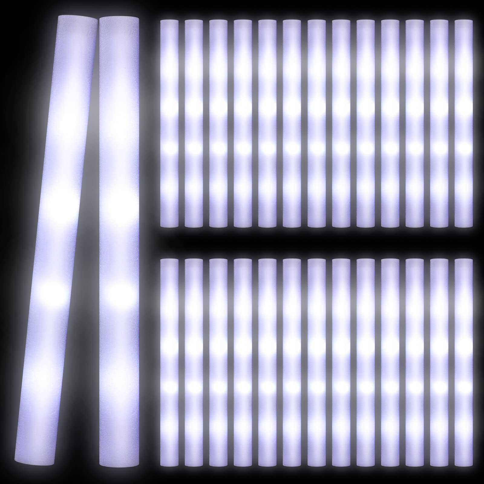Yinder 150 Pcs LED Glow Sticks, 18.9 Inches Light up Batons with 3 ...