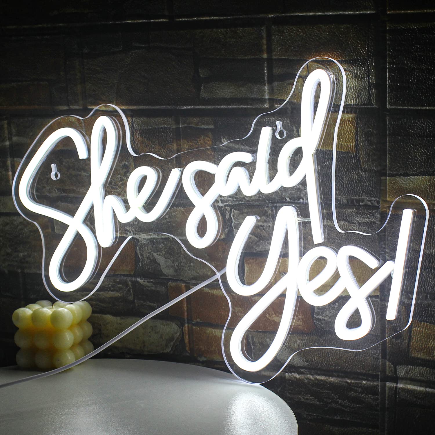 Mua Gamerneon She Said Yes Neon Sign Cold White Wedding Word Neon ...